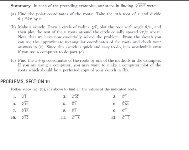 Solved Summary In each of the preceding examples, our steps | Chegg.com