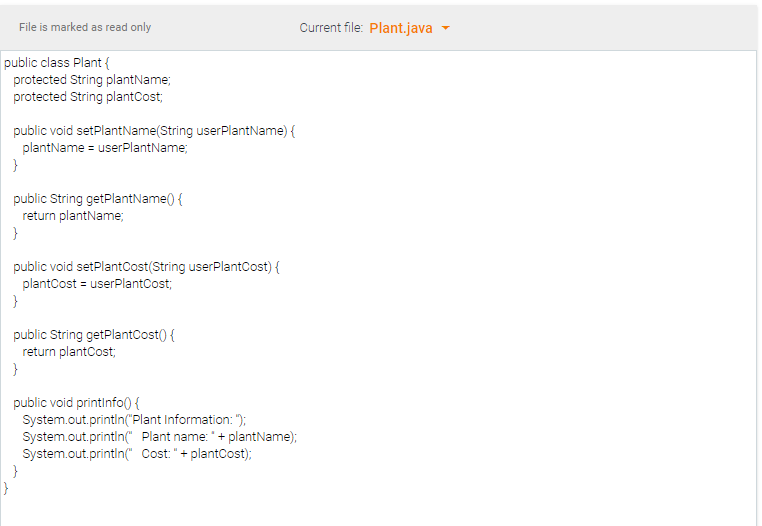 Solved 8.3 LAB: Plant information (ArrayList) Given a base | Chegg.com Solved 8.3 LAB: Plant information (ArrayList) Given a base | Chegg.com