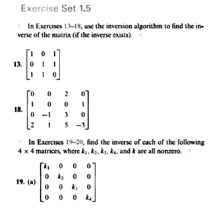 Solved Exercise Set 1.5 In Exercises 13–18, use the | Chegg.com