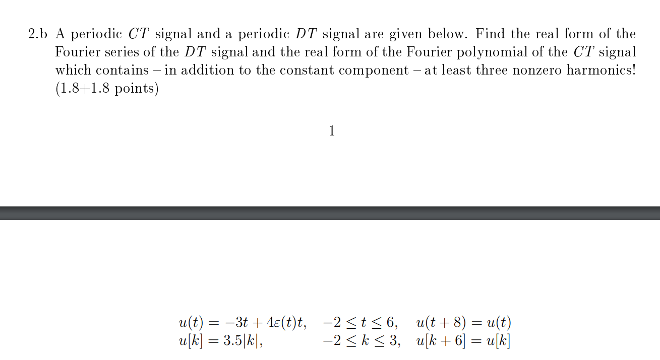 Solved A periodic CT signal and a periodic DT signal are | Chegg.com