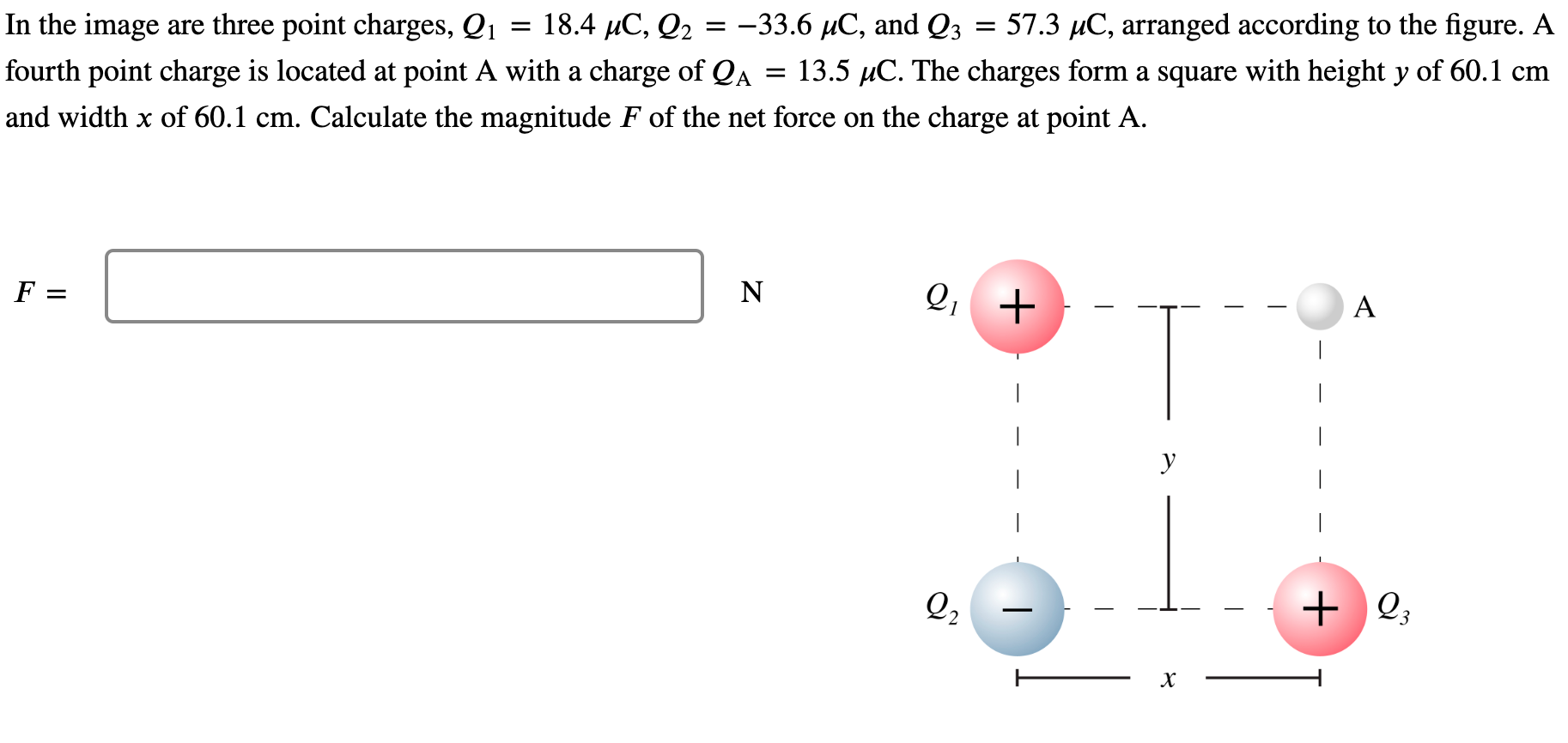 Solved In the image are three point charges, | Chegg.com