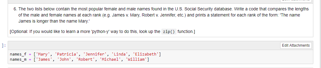 Solved 6. The two lists below contain the most popular | Chegg.com