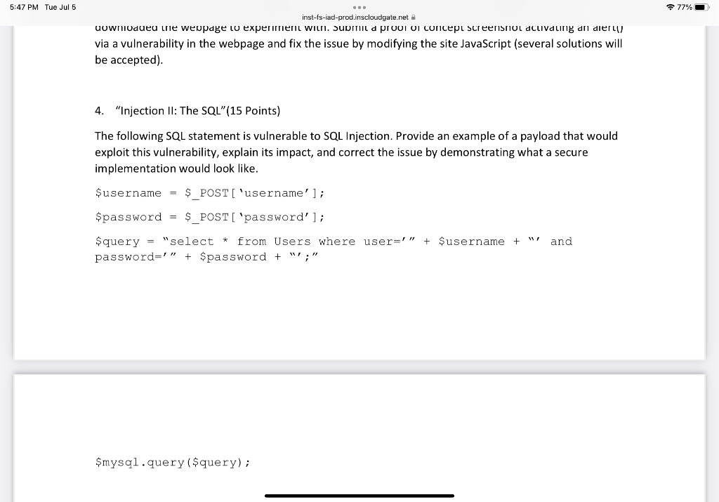 Solved 5:47 PM Tue Jul 5 inst-fs-lad-prod.inscloudgate.net | Chegg.com