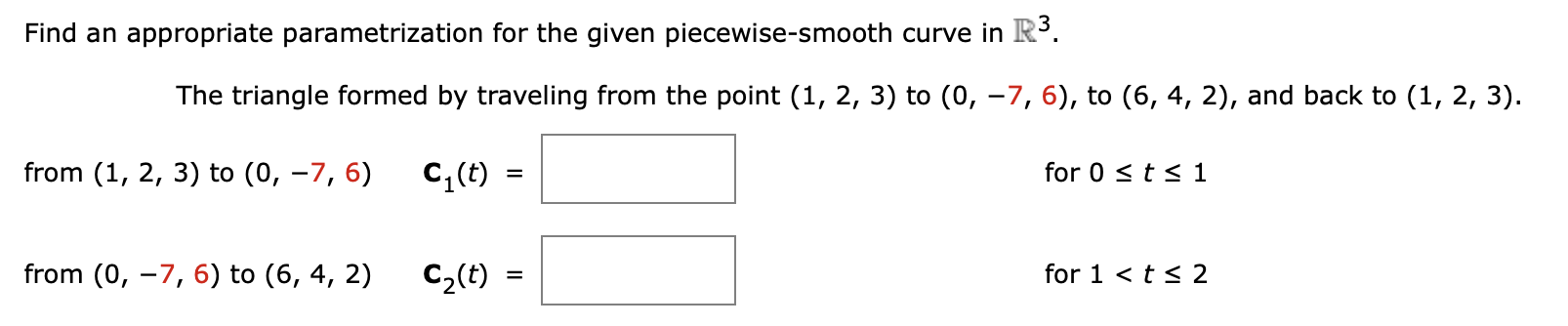 Solved Find an appropriate parametrization for the given | Chegg.com