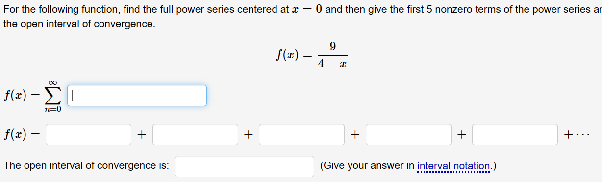 Solved For the following function, find the full power | Chegg.com