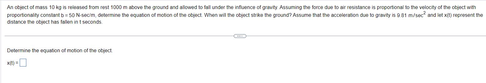 Solved distance the object has fallen in t seconds. | Chegg.com