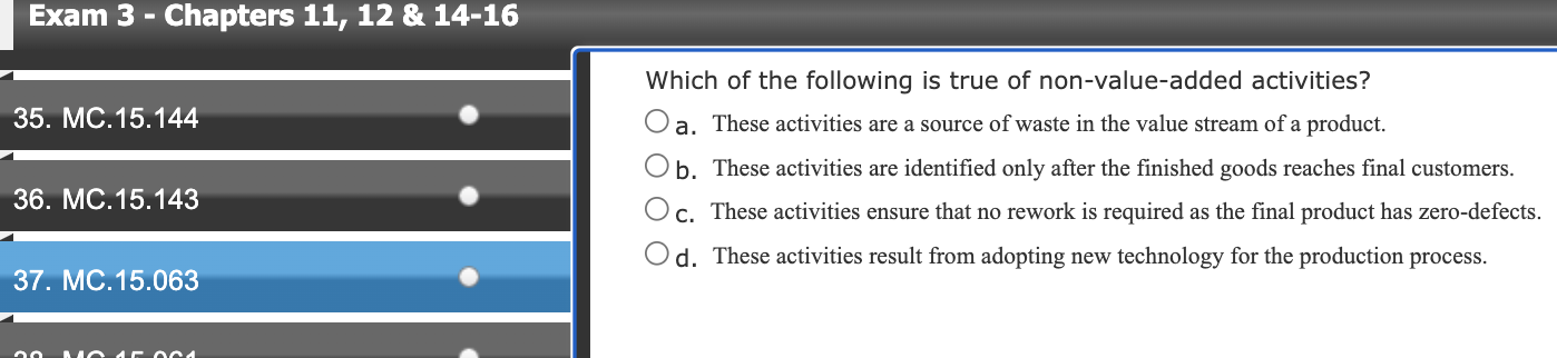 Solved Exam 3 - Chapters 11, 12 & 14-16 26. MC.14.080 27. | Chegg.com