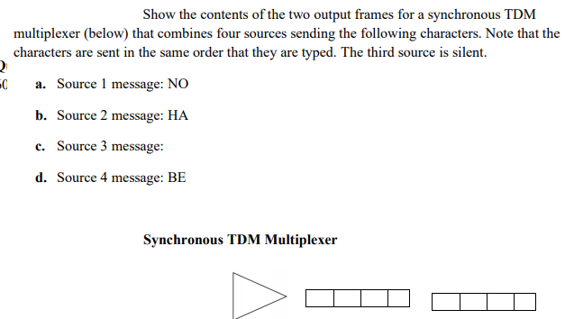 Solved 2 Show the contents of the two output frames for a | Chegg.com