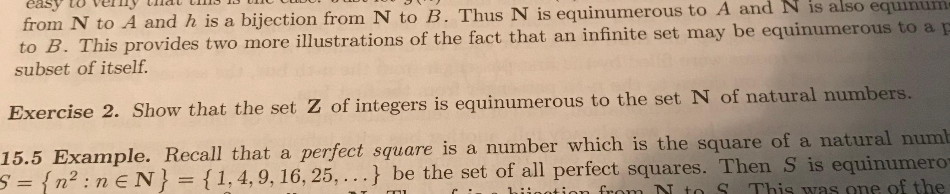 Solved easy from N to A and h is a bijection from N to B. | Chegg.com