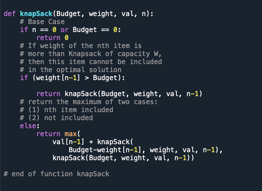 Solved Faster Knapsack Problem I Am Currently Using This 