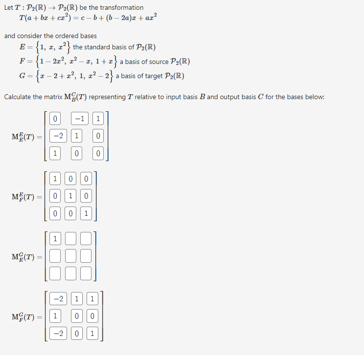 Solved Let T:P2(R)→P2(R) ﻿be the | Chegg.com