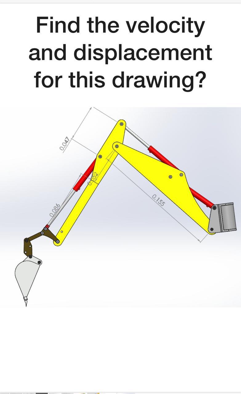 Find the velocity and displacement for this drawing? | Chegg.com