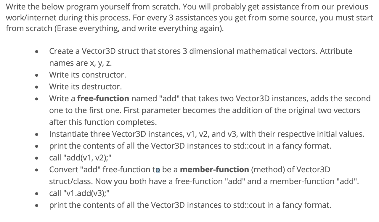 Solved Write the below program yourself from scratch. You | Chegg.com