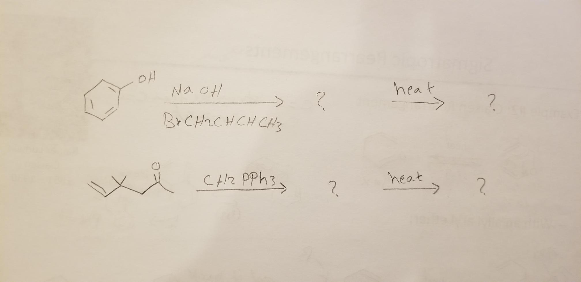 Solved OH Na oH heat 2 ? BE CHICHCH CH3 CH2 PPh 3 heat ? 2 | Chegg.com