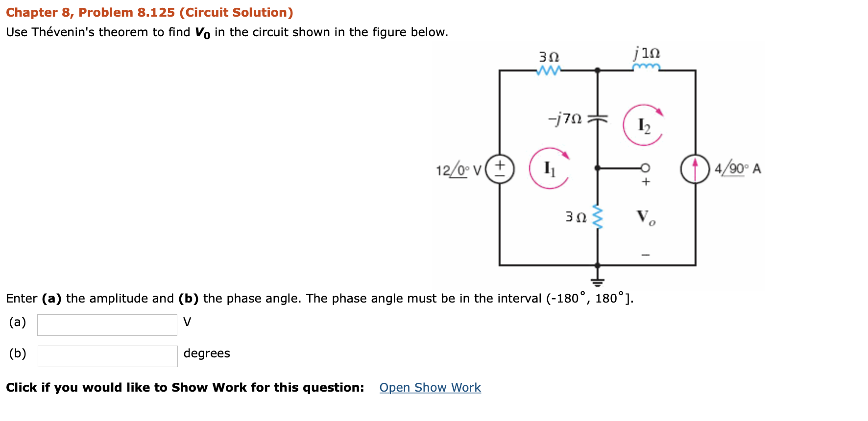 Solved Chapter 8, Problem 8.125 (Circuit Solution) Use | Chegg.com