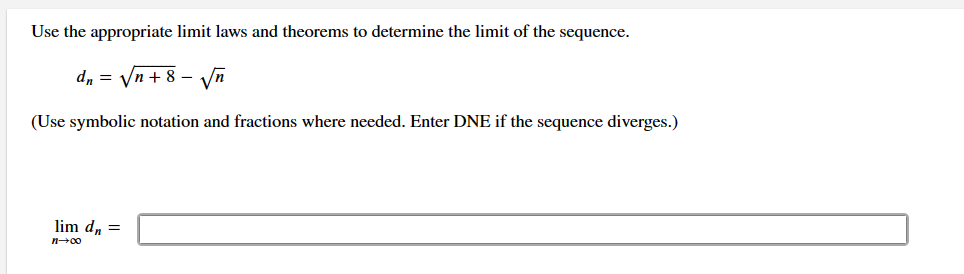 Solved Use the appropriate limit laws and theorems to | Chegg.com