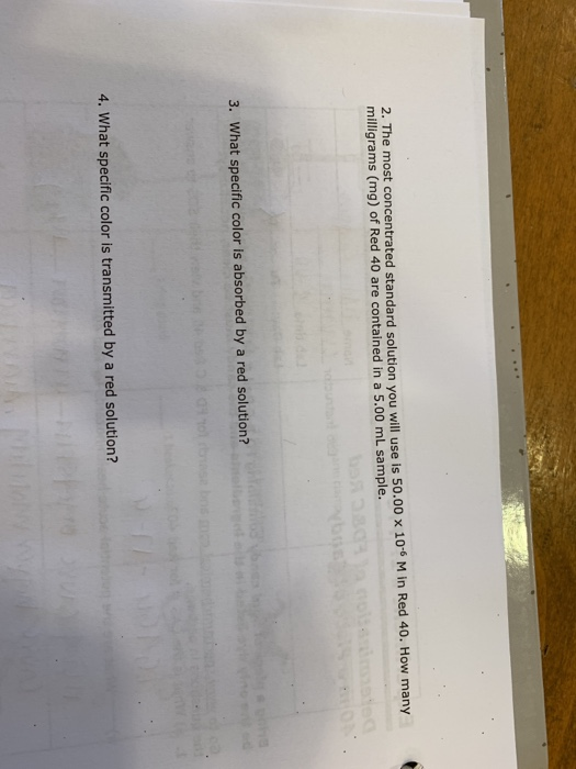 Solved 2. The most concentrated standard solution you will | Chegg.com