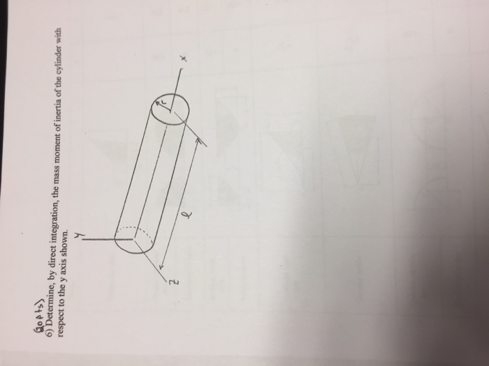 Solved Gopts 6) Determine, by direct integration, the mass | Chegg.com