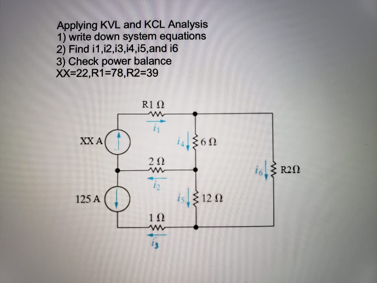 Solved Applying KVL and KCL Analysis 1) write down system | Chegg.com