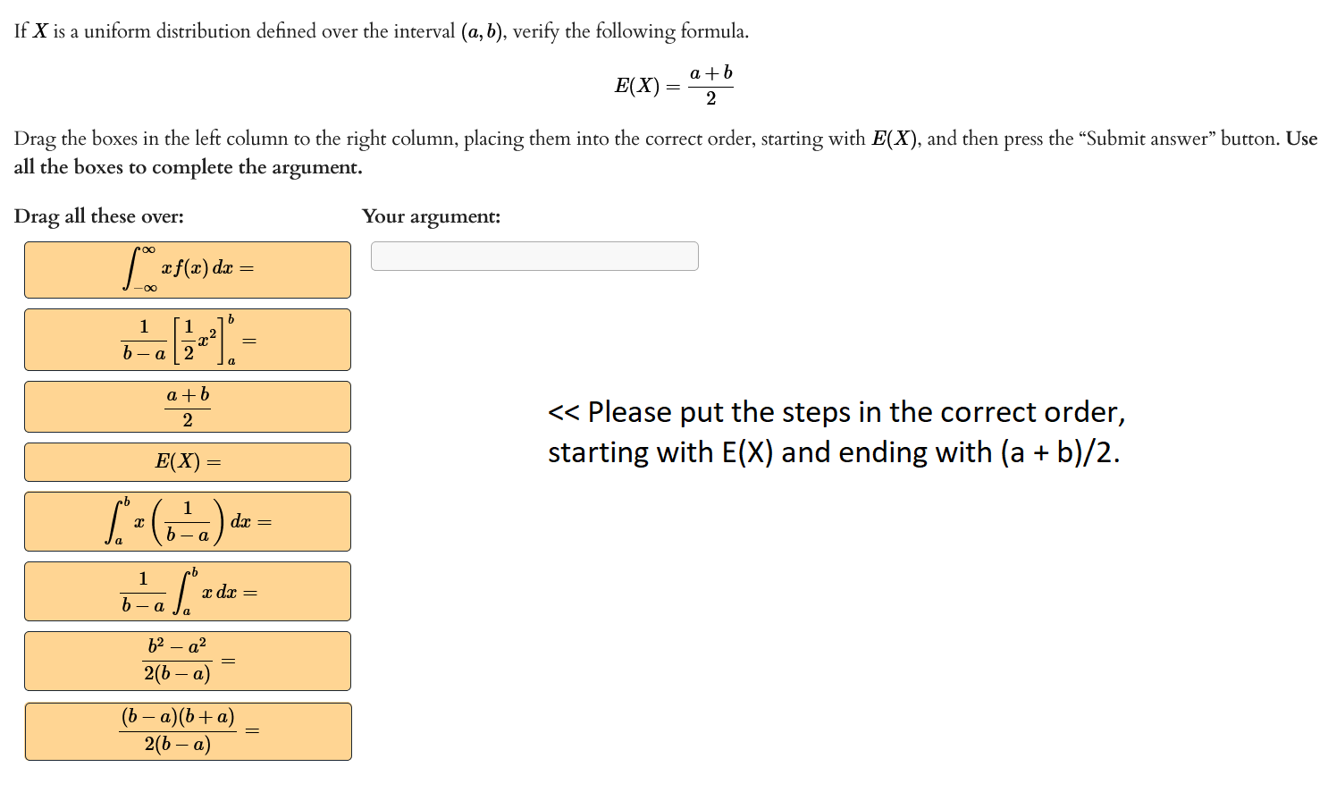Solved If X is a uniform distribution defined over the | Chegg.com