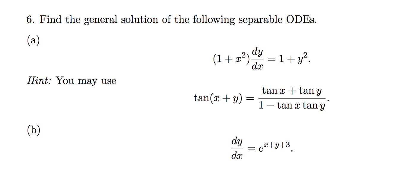 Solved 6. Find the general solution of the following | Chegg.com