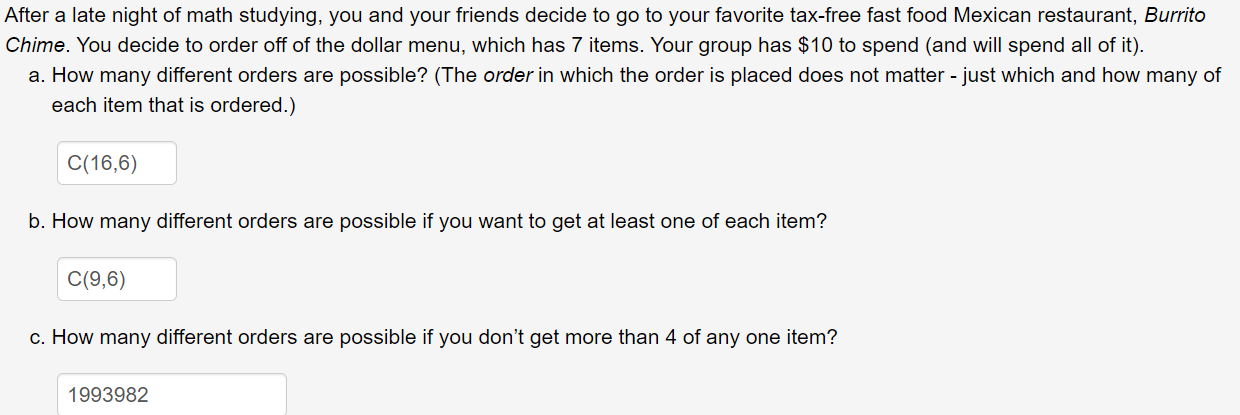 Solved (ONLY PART C )After a late night of math studying, | Chegg.com