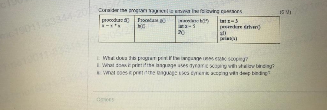 Solved Consider the program fragment to answer the following | Chegg.com Solved Consider the program fragment to answer the following | Chegg.com