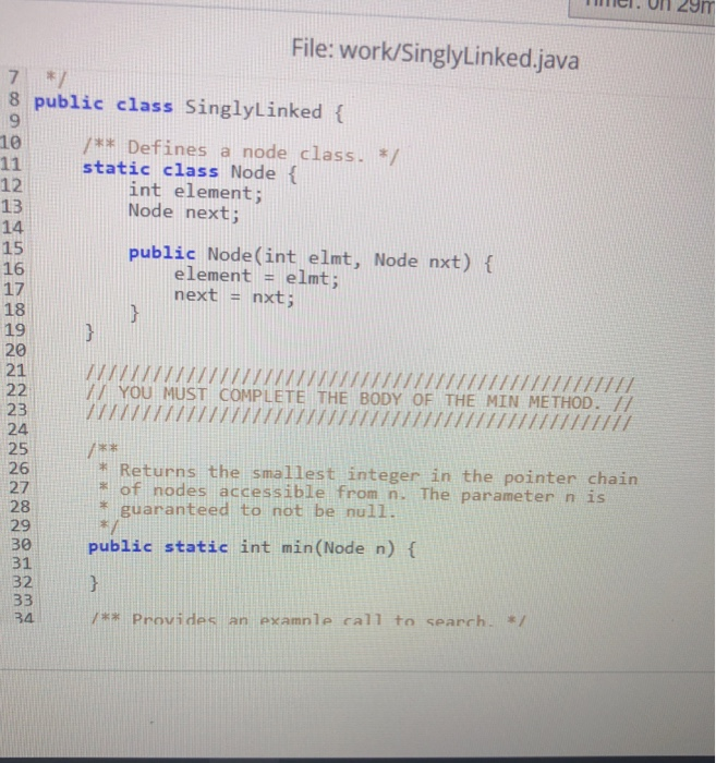 Solved Me0n 20m File Worksinglylinkedjava 8 Public Class 