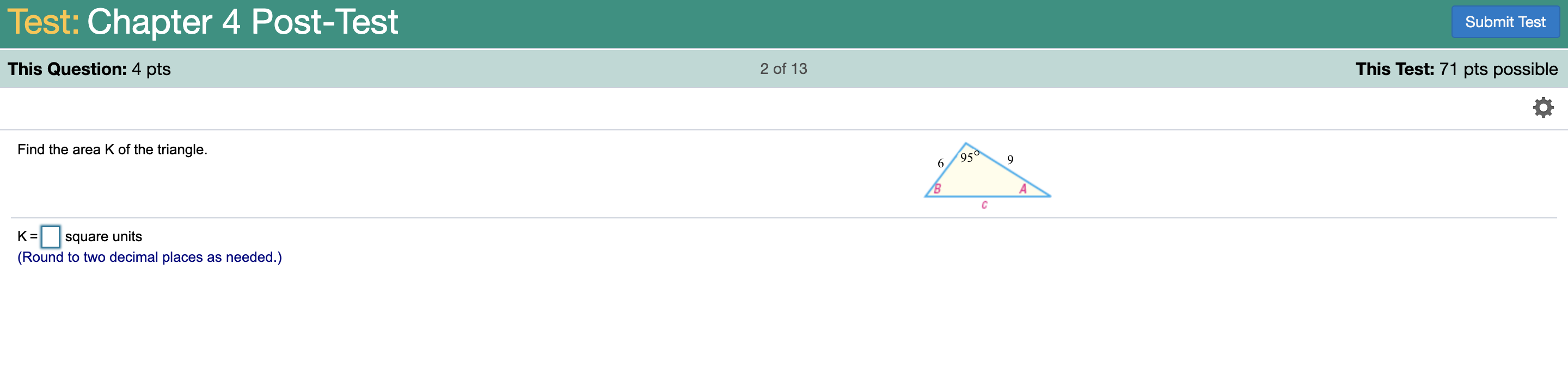Solved Test: Chapter 4 Post-Test Submit Test This Question: | Chegg.com