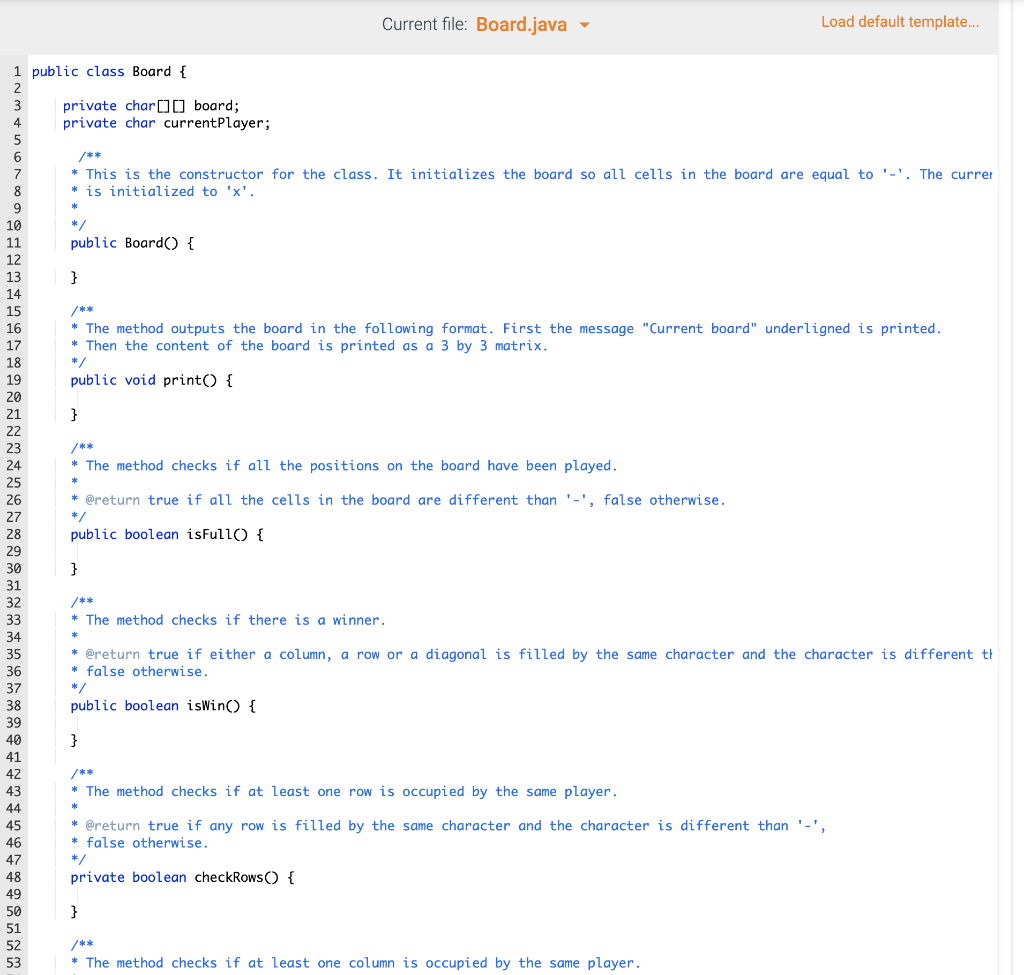 This project creates a simple Tic-Tac-Toe game. You | Chegg.com