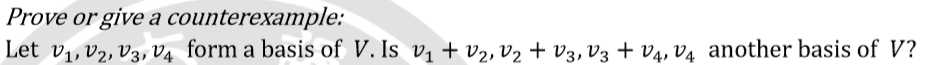Solved Prove or give a counterexample: Let V1, V2, V3, V4 | Chegg.com