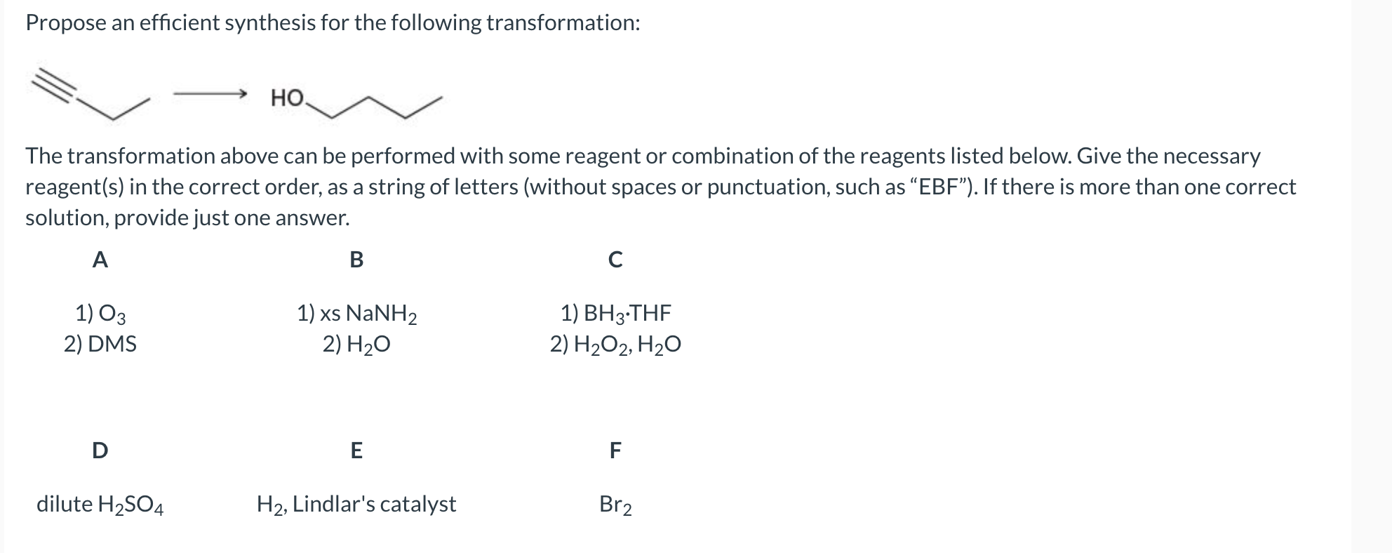 Solved Propose an efficient synthesis for the following | Chegg.com