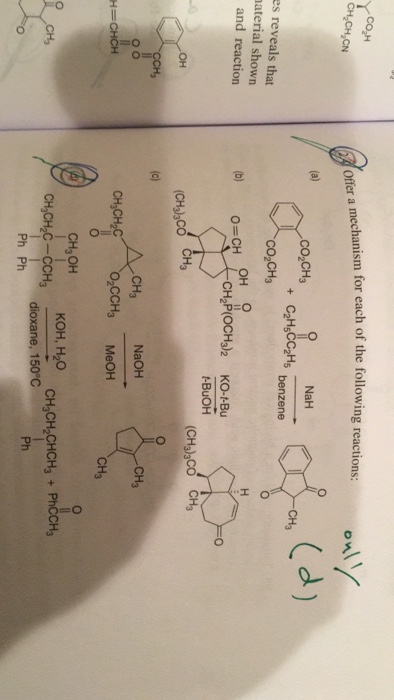 Solved Co.H CH-CH2CN a mechanism for each of the following | Chegg.com