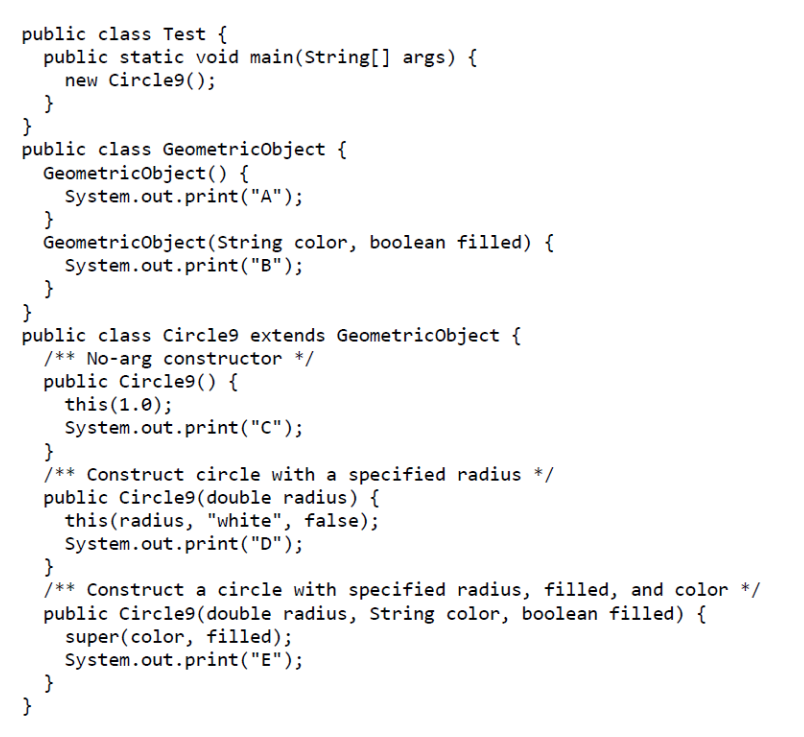 Solved Question-1: (13 marks) Consider the classes below, | Chegg.com