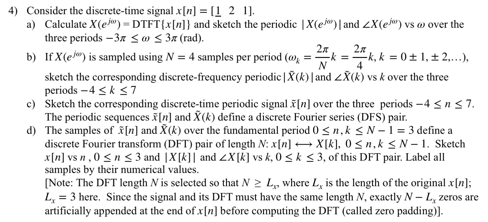 Solved Consider the discrete-time signal | Chegg.com