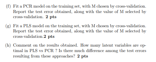 Solved Comparison Of Model Selection Methods 15 Points