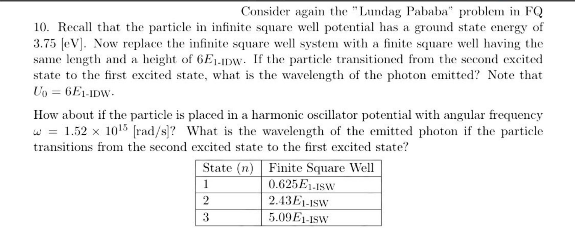Solved Consider again the "Lundag Pababa" problem in FQ 10. | Chegg.com