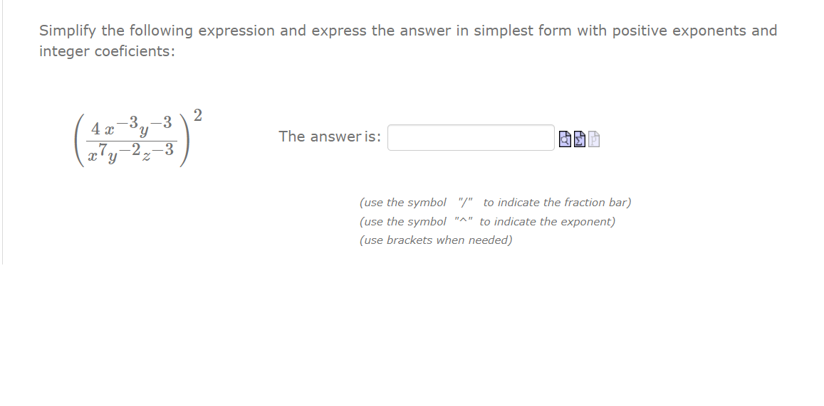 Solved Simplify the following expression and express the | Chegg.com