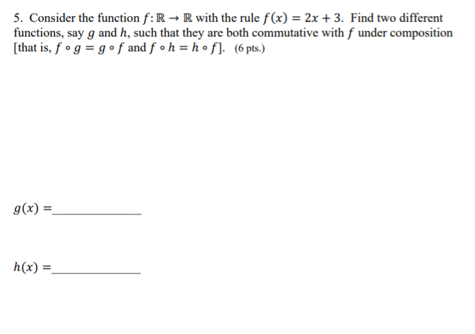 Solved 5. Consider the function f:R R with the rule f(x) = | Chegg.com