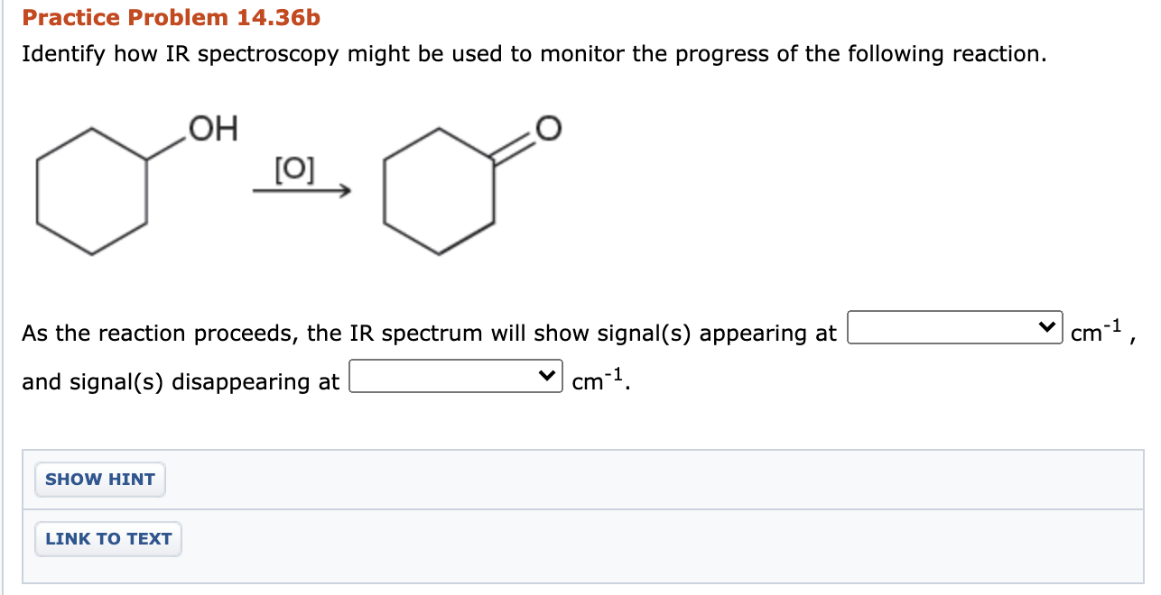 Solved Practice Problem 14.36b Identify how IR spectroscopy | Chegg.com
