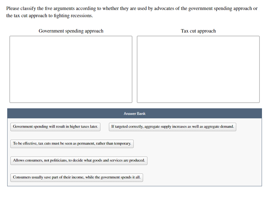 Solved Please classify the five arguments according to | Chegg.com