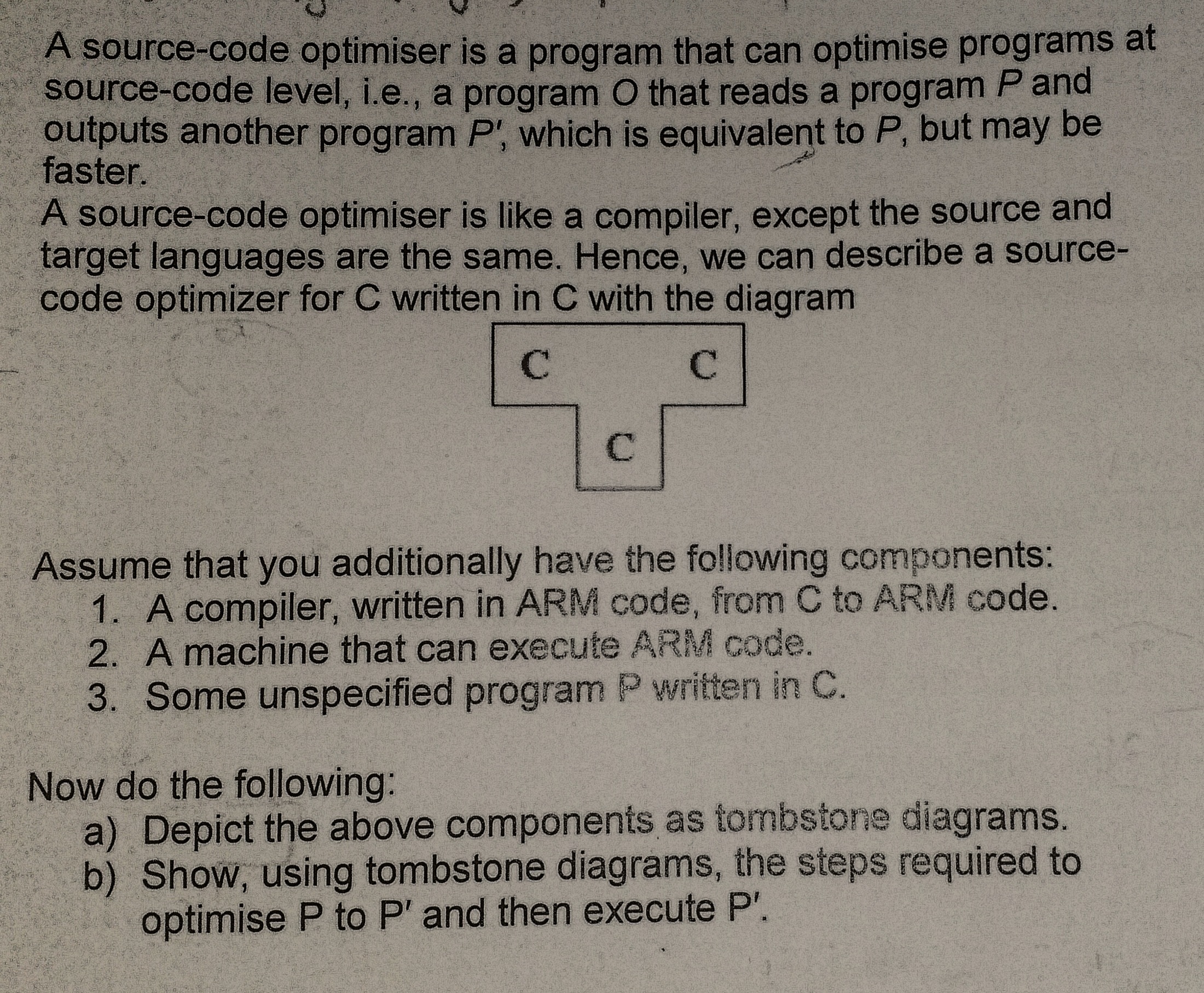 Solved A source-code optimiser is a program that can | Chegg.com