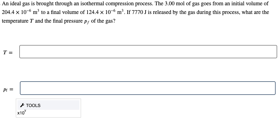 Solved An ideal gas is brought through an isothermal | Chegg.com