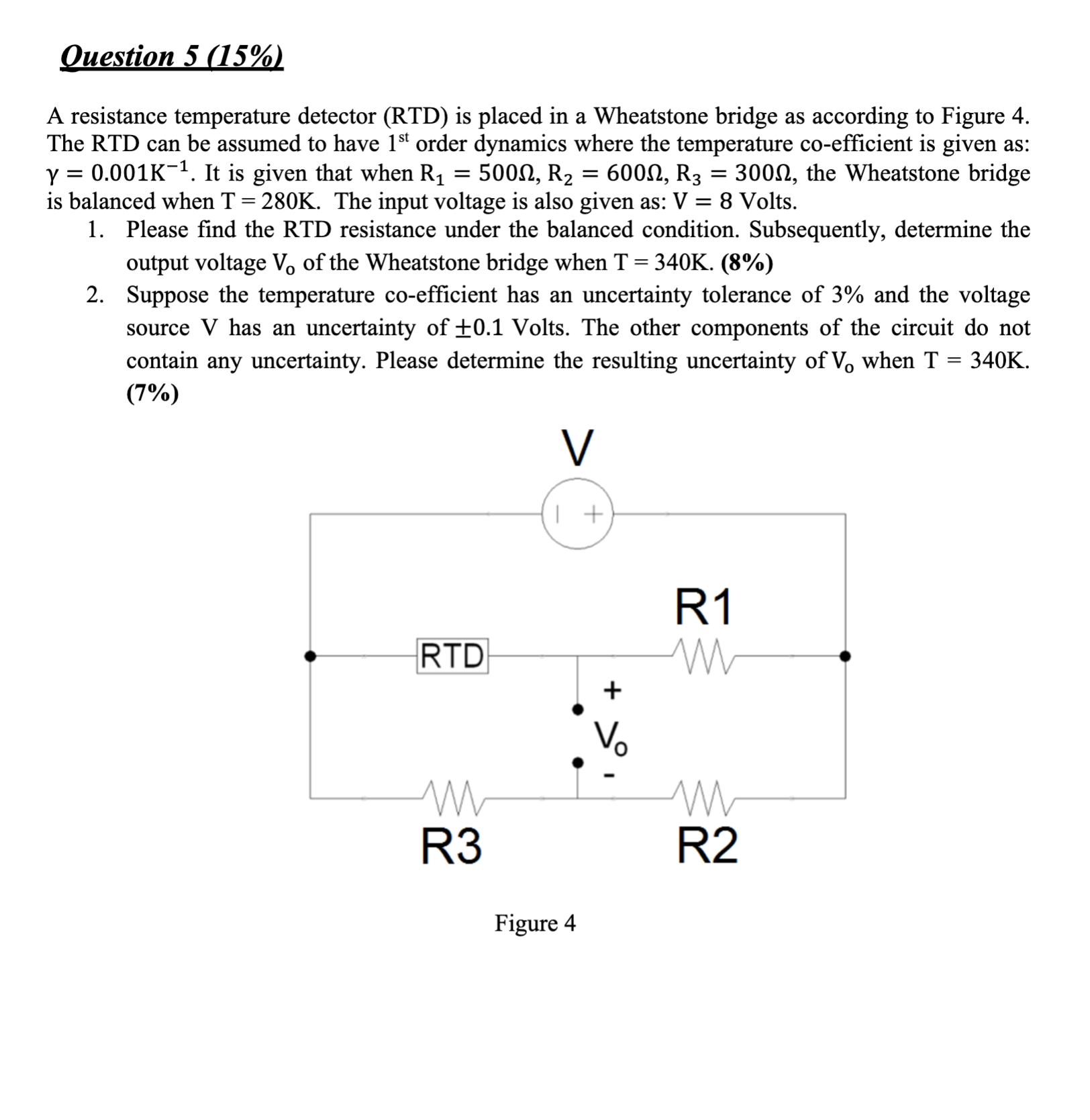 Solved A resistance temperature detector (RTD) is placed in | Chegg.com