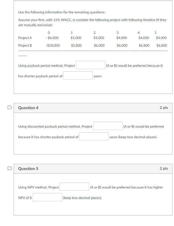 Solved Use the following information for the remaining | Chegg.com