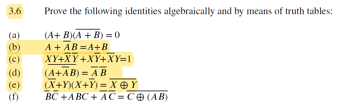 Solved Prove the following identities algebraically and by | Chegg.com