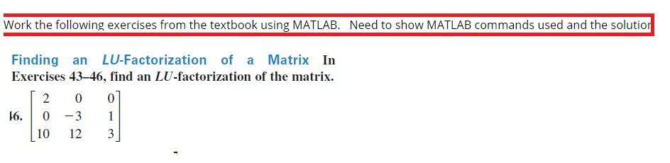 Solved Work the following exercises from the textbook using | Chegg.com