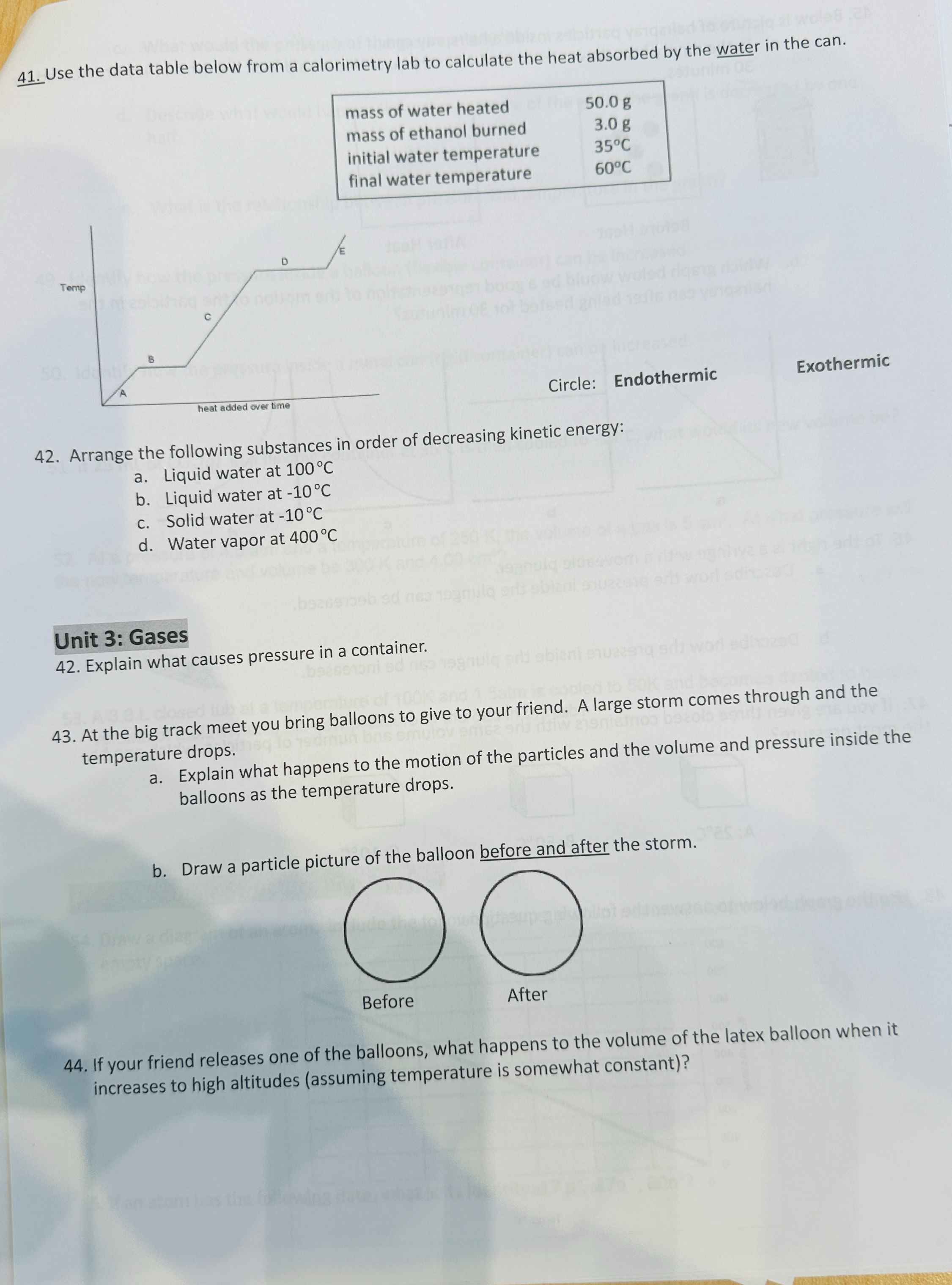 Solved Use the data table below from a calorimetry lab to | Chegg.com