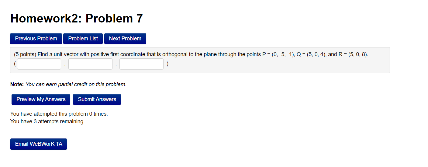 Solved (5 points) Find a unit vector with positive first | Chegg.com