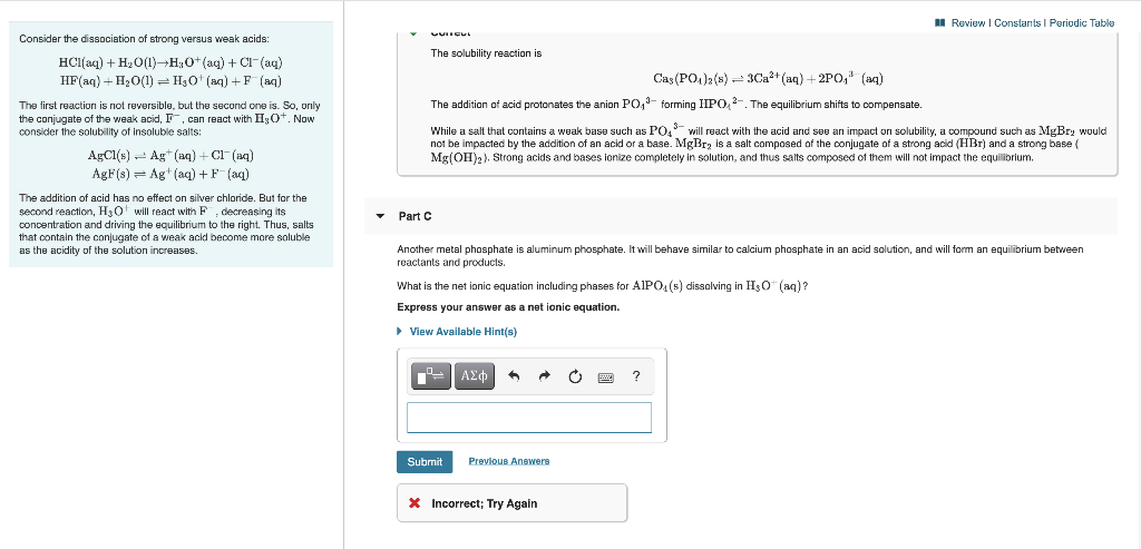 Solved II Review | Constants | Periodic Table Use the Ksp | Chegg.com